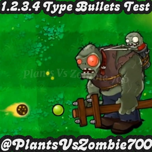 1.2.3.4. Type Bullets Vs Zombies Several Test #pvz #pvz2 #youtubeshorts #shorts