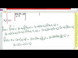 The Divided Differences - Example