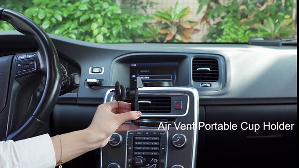 Car Cup Holder, Cup Holder Expander for Car Air Vents,Adjustable Folding Auto Air Conditioner Vent Water Coffee Bottle Bracket for Cars and Trucks Interior