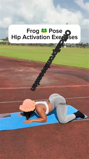 Promise Essien on Instagram: "Frog🐸 Pose waking up the hips, activating strength and improving mobility #explorepage #reels #frogpose #flexibility #hipmobility #fitgirl #gym #fitness #reels"