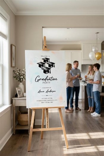 Graduation Welcome Sign Foam Board, Graduation Party Welcome Sign, Personalized Graduation Open House Sign, Graduation Party Entrance Decor - Etsy