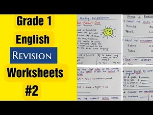 Grade 1 English Revision Worksheets #2 | Homeschooling Grade 1 English Worksheets #2