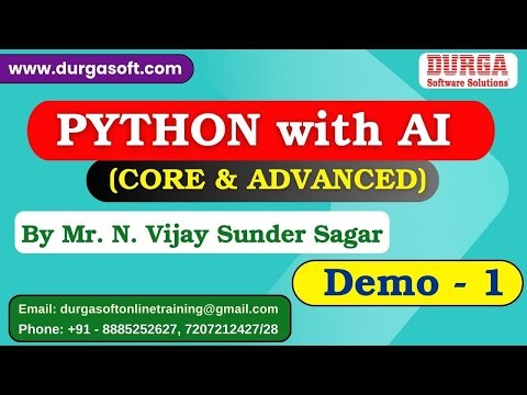 PYTHON with AI tutorials || Demo - 1 || by Mr. N. Vijay Sunder Sagar On 29-12-2025 @11AM (IST)