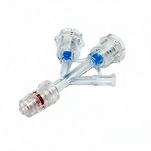 [Hot Item] Medical 0fr - 7fr 9fr Triple Seal Connector Device Tri-Adaptor Hemostatic Adapter, Double Rotating Male Female Luer Lock Sideport Hemostasis Valve Y Connector