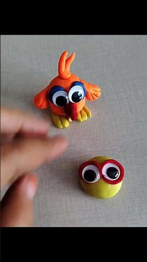 Fun with Clay - Angry Birds #shorts 😠
