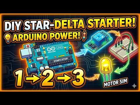 Star Delta starter using IOT and Arduino Electrical engg project | Star delta starter Working model