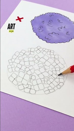 I show you how to draw a hydrangea ✍️🤯 what do you think? #hydrangea #drawingtutorialforbeginners