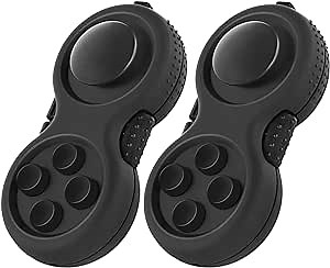 WTYCD Original Fidget Toy Game, Rubberized Classical Controller Fidget Concentration Toy with 8-Fidget Functions and Lanyard - Excellent for Relieving Stress and Anxiety