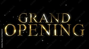 grand opening gold animation grand opening gold splash animation looping gold