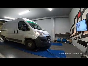 Fiat Ducato 2.3 JTD 130cv Reprogrammation Moteur @ 168cv Digiservices Paris 77 Dyno