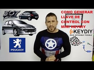 COMO PROGRAMAR LLAVE CON CHIP A UN PEUGEOT 307 HATCHBACK 2008 PASO No.1 GENERACION DE LLAVE KEYDIY