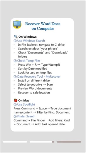 Missing Word Document? How to Quickly Find & Recover It on Windows/MacOS!#wordtricks