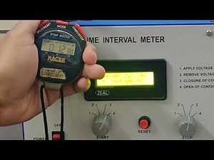 Stop Watch Calibration Using Zeal Make Time Interval Meter