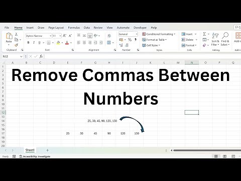 Remove Commas Between Numbers In Excel