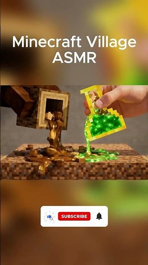 Creating a MINECRAFT VILLAGE from Two Liquids! 🤯 #asmr #minecraft #alchemy