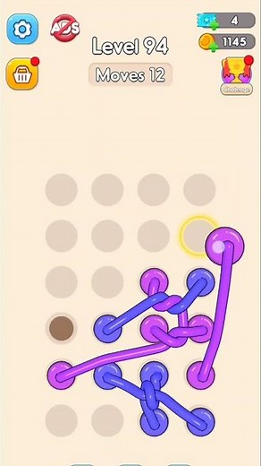 Tangle Rope – Level 94 Solution | Untie Rope Puzzle Walkthrough #TangleRope #UntieRope #Shorts