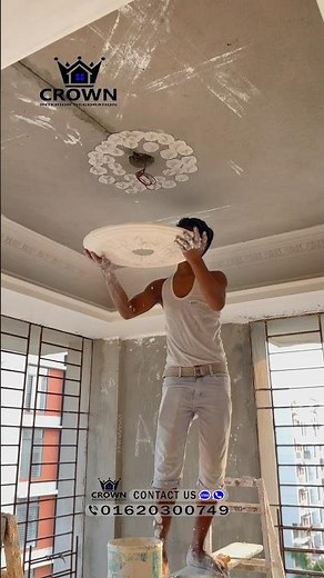 How to Fitting A Gypsum Ceiling Rose Design for Ceiling Fan