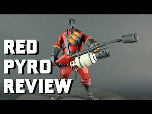 Valve's Team Fortress 2 Red Pyro Action Figure Review by NECA