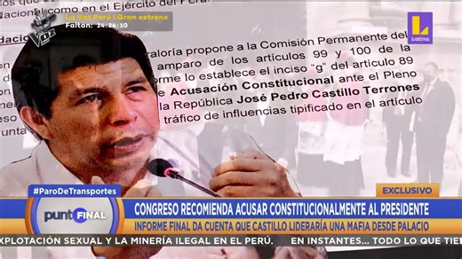8.7K views · 343 reactions | #PuntoFinal | ¿QUÉ OPINA? La Comisión de Fiscalización entregó su informe sobre la investigación contra #PedroCastillo, concluyendo que el presidente lideraría una organización criminal. ¿Qué se viene ahora para el jefe de Estado? Punto Final todos los domingos desde las 7:50 p.m. | Punto Final | Facebook