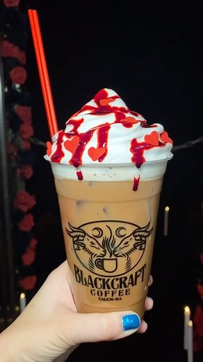 Announcing @blackcraftsalem Key to my Heart in-store promotion and events the weekend of Friday February 9 to Sunday February 11, during #salemsosweet festival. The Key to My Heart promotion will take place during extended store hours below. 🦇Friday 2/9: 10-9PM 🩸Saturday 2/10: 10-8PM 🖤Sunday 2/11: 10-7PM Be sure to checkout our ice sculpture right outside of our store! ☕️ All weekend enjoy our seasonal menu inside the cafe and added #valoween treats from @deadlysweetco & @blackmagiccakery Spe