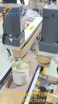 Can Filling ,Sauce Rotor Pump with Servo motor Filling Machine , Automatic Cans Sealing Capping Line