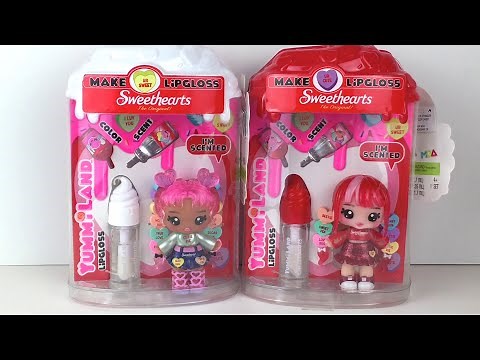 Sweethearts YummiLand Lip Gloss Valentine's Series❤️ Lily & Ruby Hearts Mini Dolls Unboxing & Review