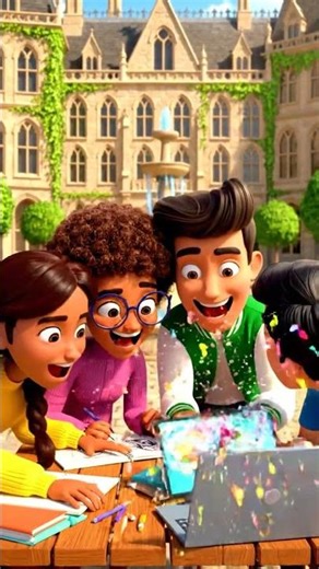 Assignment Heroes 💻🎒 #StudyMotivation #GroupProject #AnimatedShort #friendship