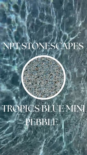 Chief Pool Plastering on Instagram: "Tropics Blue Mini Pebble 💙 This finish creates a dark blue water color that feels deep, bold, and luxurious. Made with dark blue pigmented white Portland cement, black, gold, and white natural quartz pebble aggregates, plus a specialty blend of colored quartz highlights and abalone shell for the perfect shimmer in the sun! Tropics Blue Mini Pebble • dark blue pool finish • mini pebble plaster • luxury pool design"