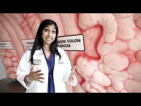 Siteman colorectal cancer expert walks through giant inflatable colon