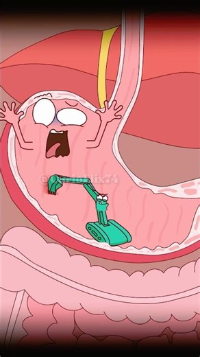 How does Helicobacter pylori cause stomach pain?#animation #funny #shorts