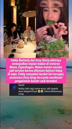 Febby Rastanty dan Enzy Storia Wujudkan Impian Makan di Restoran Ditemani Bekicot
