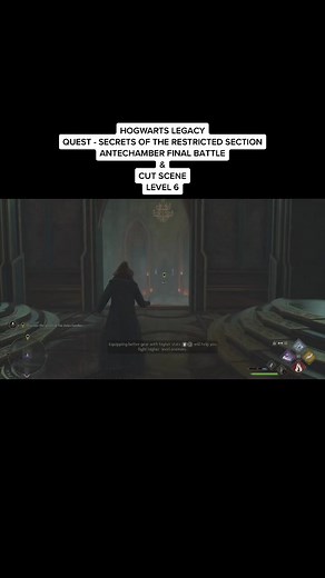 HOGWARTS LEGACY QUEST - SECRETS of THE RESTRICTED SECTION ANTECHAMBER FINAL BATTLE & CUT SCENE LEVEL 6 #hogwarts #hogwartslegacy #quest #antechamber #harrypotter #legacy #viral #youtube #final #finalbattlescene #battle #cutscene