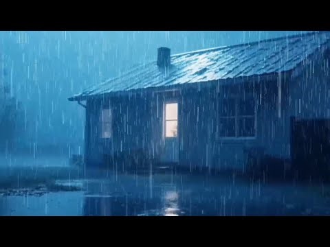 🌧️ Cozy Rain Sounds for Sleep 🌙 Night Rain on Cabin Roof | Deep Sleep & Relaxation