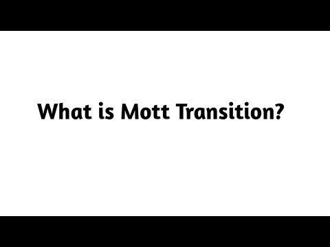 What is Mott Transition ?