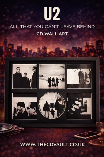 U2 – CD Wall Art All That You Can’t Leave Behind U2 returned to soaring anthems with heart and clarity. Big hooks, uplifting energy, and timeless songwriting — this CD wall art captures a confident new-millennium era in full stride. 💿✨ 🛒 www.thecdvault.co.uk #U2 #Bono #TheEdge #U2Fans #AllThatYouCantLeaveBehind 💿🔥