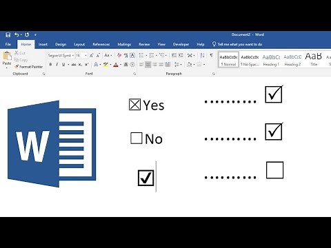 How to Insert Checkbox in a MS Word Document