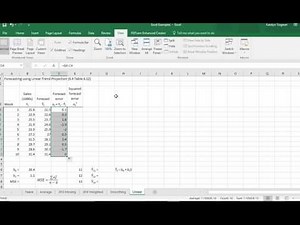 Linear Trend Projection Excel Example