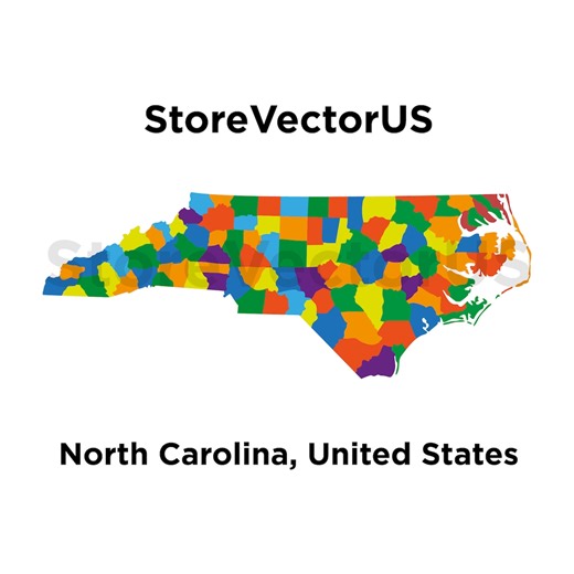 North Carolina | Printable Map of the State of North Carolina | Printable Map of the United States | Files .png, .jpg, .pdf, .svg, .eps, .ai - Etsy Australia