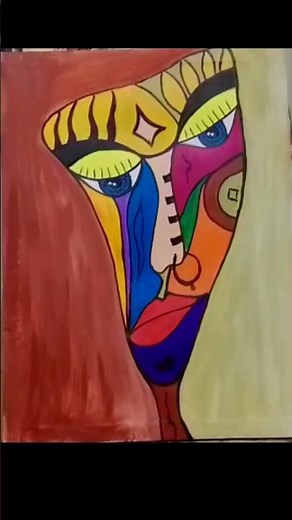 Abstract Face Art | Step by step # 247