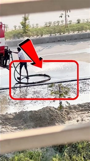 Water Curing in Road Construction – Essential Work In Progress #shorts #construction #road