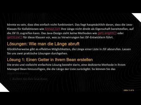 Wie man die Länge einer Liste in JSF Expression Language findet