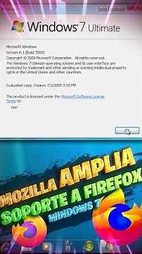Amplian SOPORTE a Firefox para Windows 7