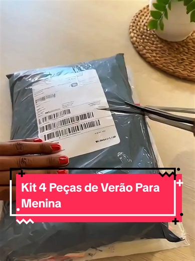 Kit 4 Peças de Verão Para Menina Surpreende