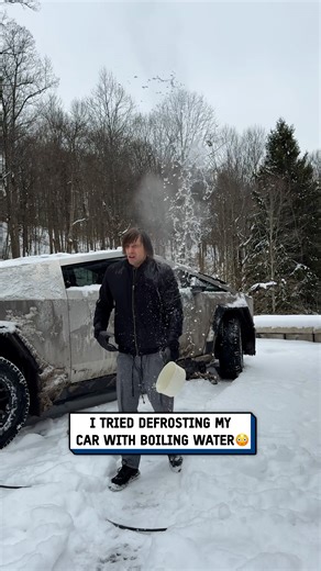 I accidentally threw boiling water everywhere 😮🔥 #cars #ice #fail | UNILAD Tech