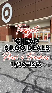 9.3K views · 572 reactions | TARGET $1.00 DEALS & 4 FREEBIES YOU CAN DO TODAY 11/30-12/6 It’s that time again y’all  — we’ve got easy deals and freebies you can score this week at Target! Don’t forget CYBER MONDAY SALES ARE LIVE 拾 Don’t miss out — grab your phone and let’s save some coins  #targetdeals #targetcouponing #couponing | Sister's Saving U Cents | Facebook