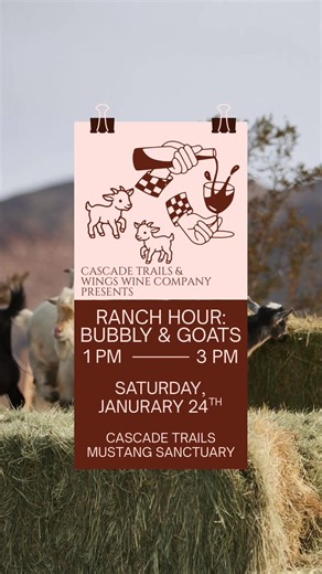 Ticket link is in our bio! Join us for a fun afternoon of bubbly and baby goats! Enjoy a tasting guided by a local professional wine connoisseur and the fun entertainment of farm animals. Event is 21 Cascade Trails does not sell or serve alcohol @imkarlyy @SippingWings #fyp #losangeles #joshuatree #cuteanimals #thingstodo