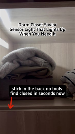 This magnetic induction lamp is installed in the wardrobe, making it convenient for you to organize your clothes!#tiktokshop #kitchenligjting #cabinetlight #motionsensorlights #cartrunk