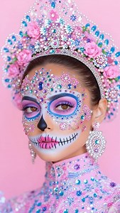 27K views · 17K reactions | I Like My Catrinas Sparkly ✨ Would you try this facepaint style for Día de Muertos? I can’t wait to see your creations this year 殺殺 | Sprinkle of AI | Facebook