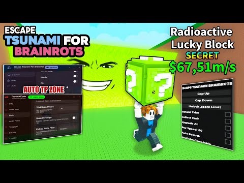 [🌊NO KEY] Escape Tsunami For BrainrotsScript |GODMODE |TP BYPASS |DUPEMONEY |REMOVE TSUNAMI