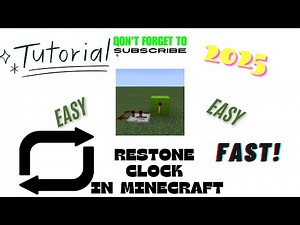 How to make the most fastest and simplest 2025 redstone clock